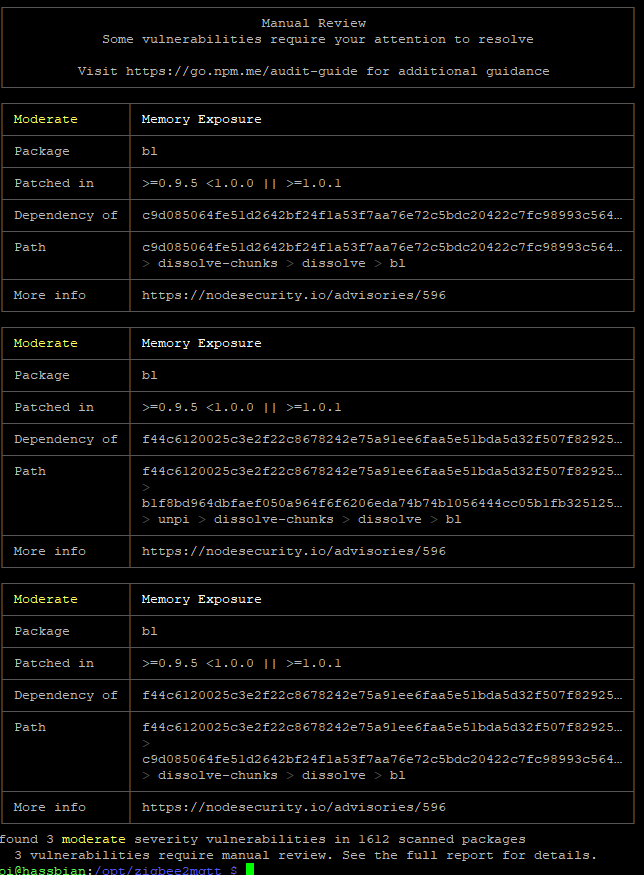 Update complete with 3 moderate severity vulnerabilities · Issue #397 ...