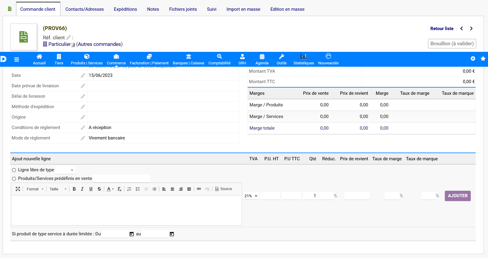 Empty Line Product When Create Sales Order Or Invoice From A Propal · Issue 25111 · Dolibarr