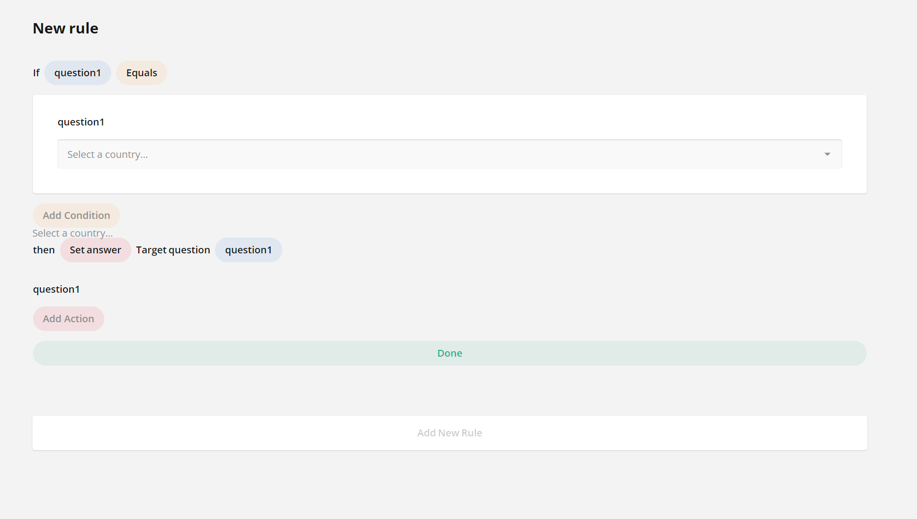 Set Answer action for a custom question type based on a `dropdown` does not render correctly ...