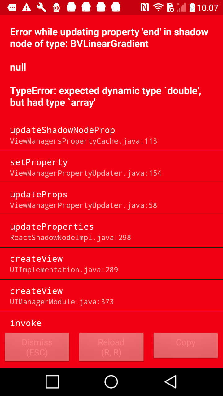 Error While Updating End In Shadow Node Of Type Bvlineargradient · Issue 246 · React Native
