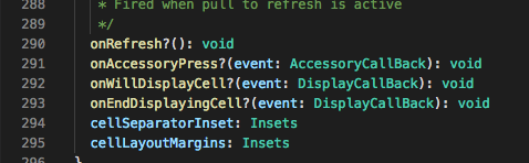 Are cellSeparatorInset and cellLayoutMargins required props? · Issue #189 · aksonov/react-native ...
