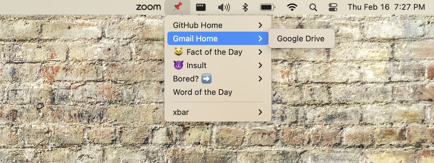 GitHub - madelinevogel/xbar-shortcut-plugin