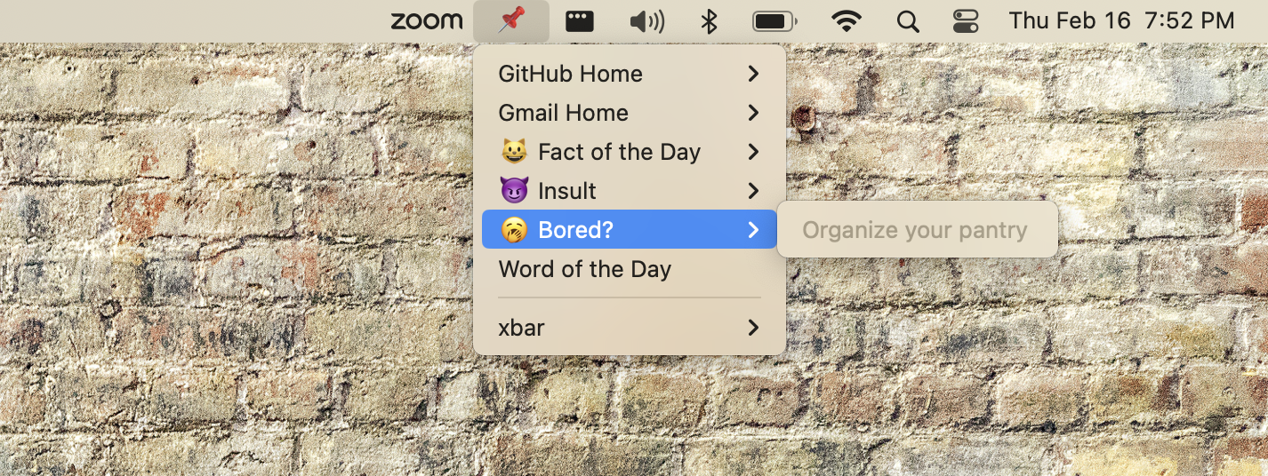 GitHub - madelinevogel/xbar-shortcut-plugin