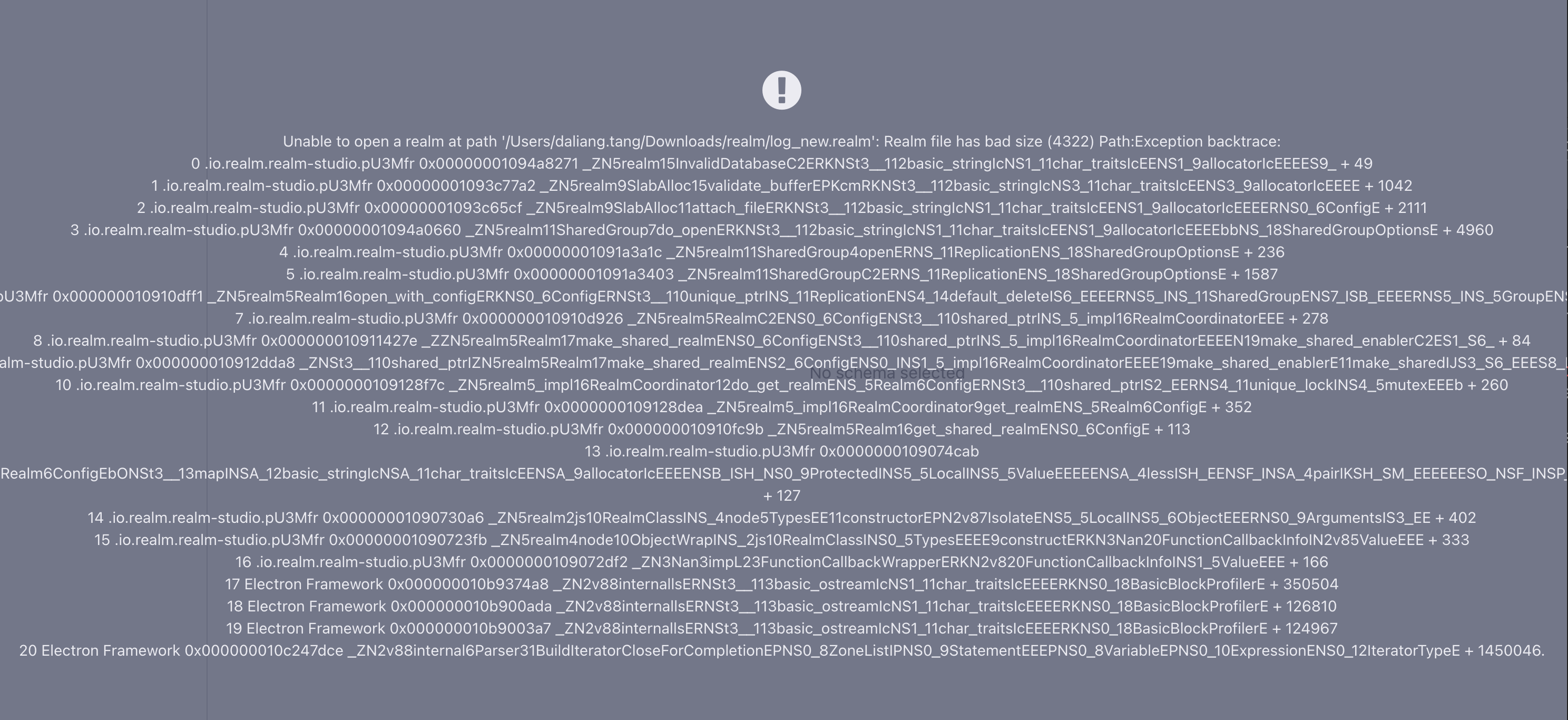 Realm file has bad size (4322) Path:Exception backtrace: · Issue #4469 · realm/realm-js · GitHub