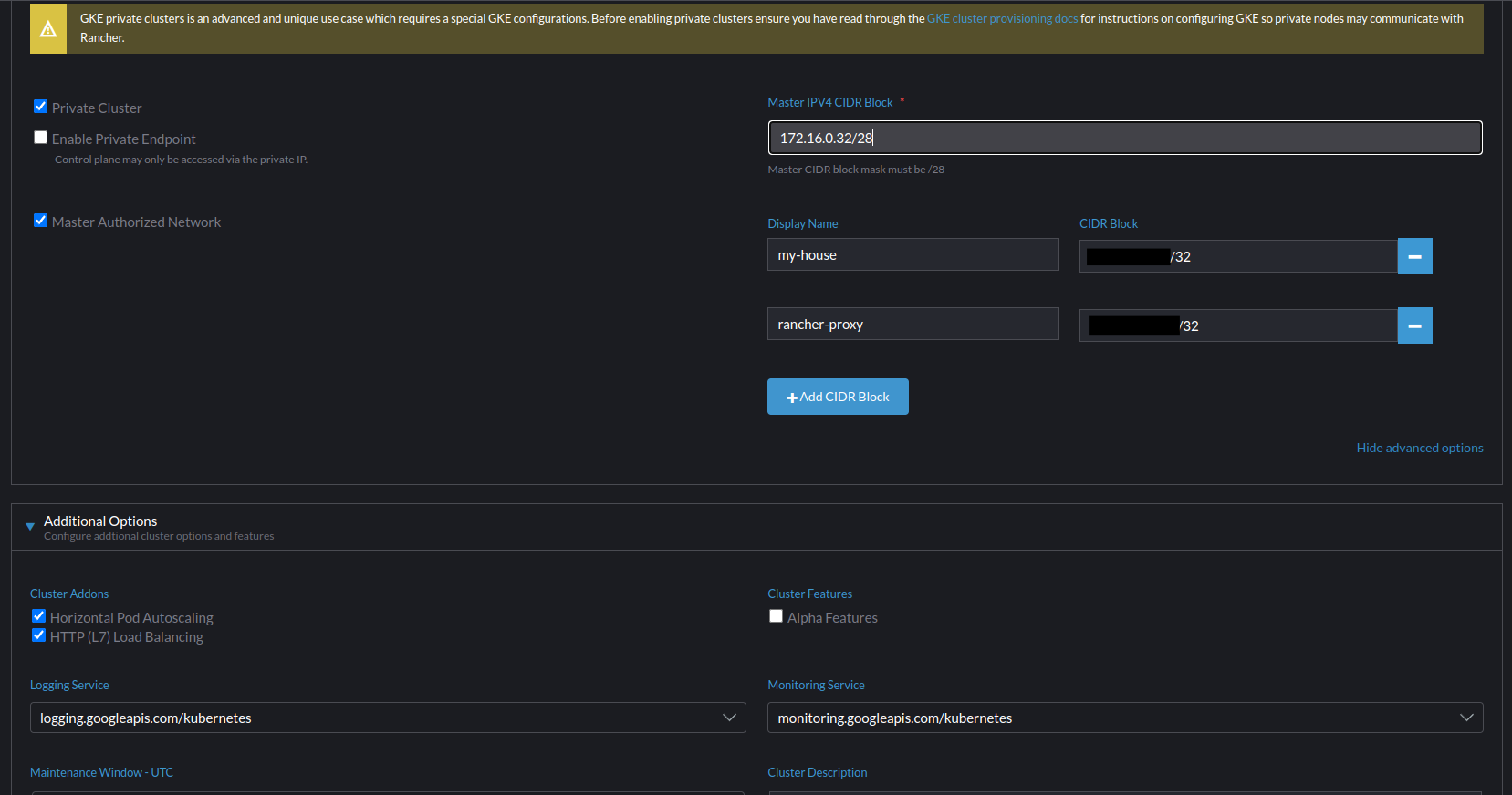 [BUG] Rancher v2.7.2: downstream Private GKE clusters are broken: "failed to call webhook ...