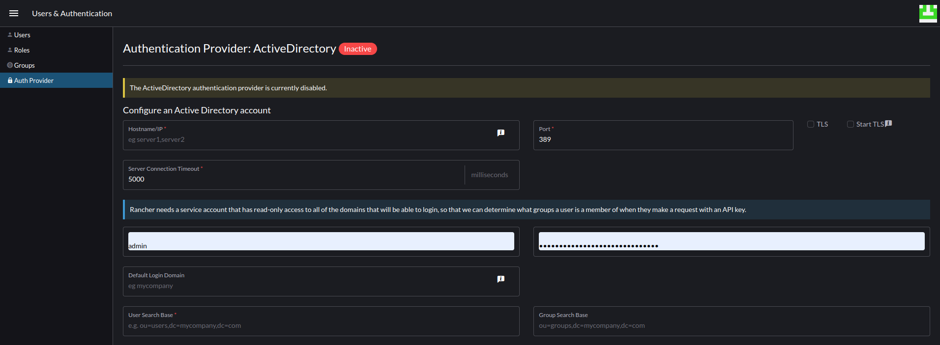 Auth Providers: Autofill incorrectly applies to service account ...