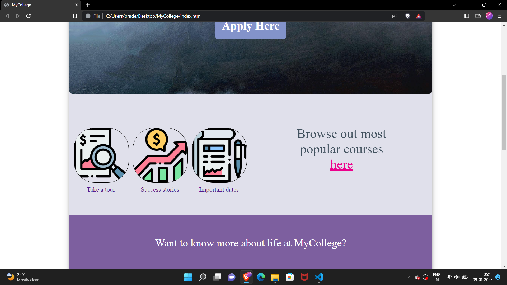 GitHub - siva-05/MyCollege-website: Infosys Springboard project 2