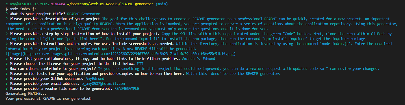 Github Amyedmond Readme Generator