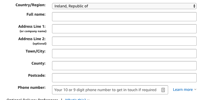 International addresses where the postcode is used as a 'known fact ...