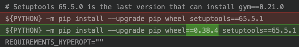 ERROR: Failed building wheel for gym · Issue #8376 · freqtrade/freqtrade · GitHub