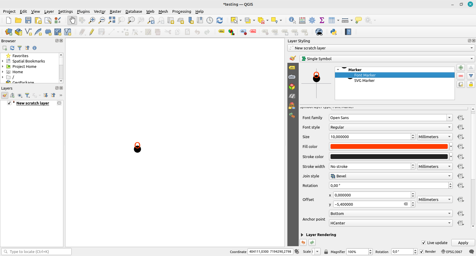 Misplaced markers when using offset · Issue #52458 · qgis/QGIS · GitHub