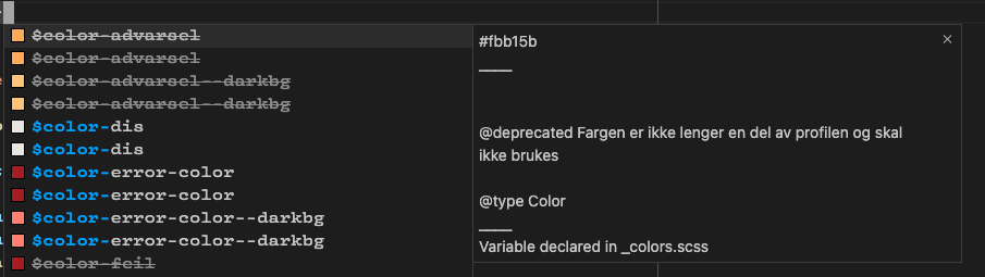 Allow a CompletionItem to have a color also when documentation is markdown · Issue #185055 ...