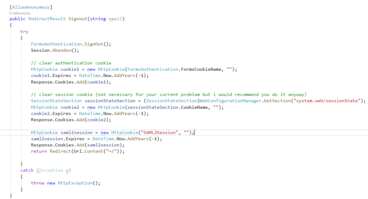Unable to logout. · Issue #72 · i8beef/SAML2 · GitHub