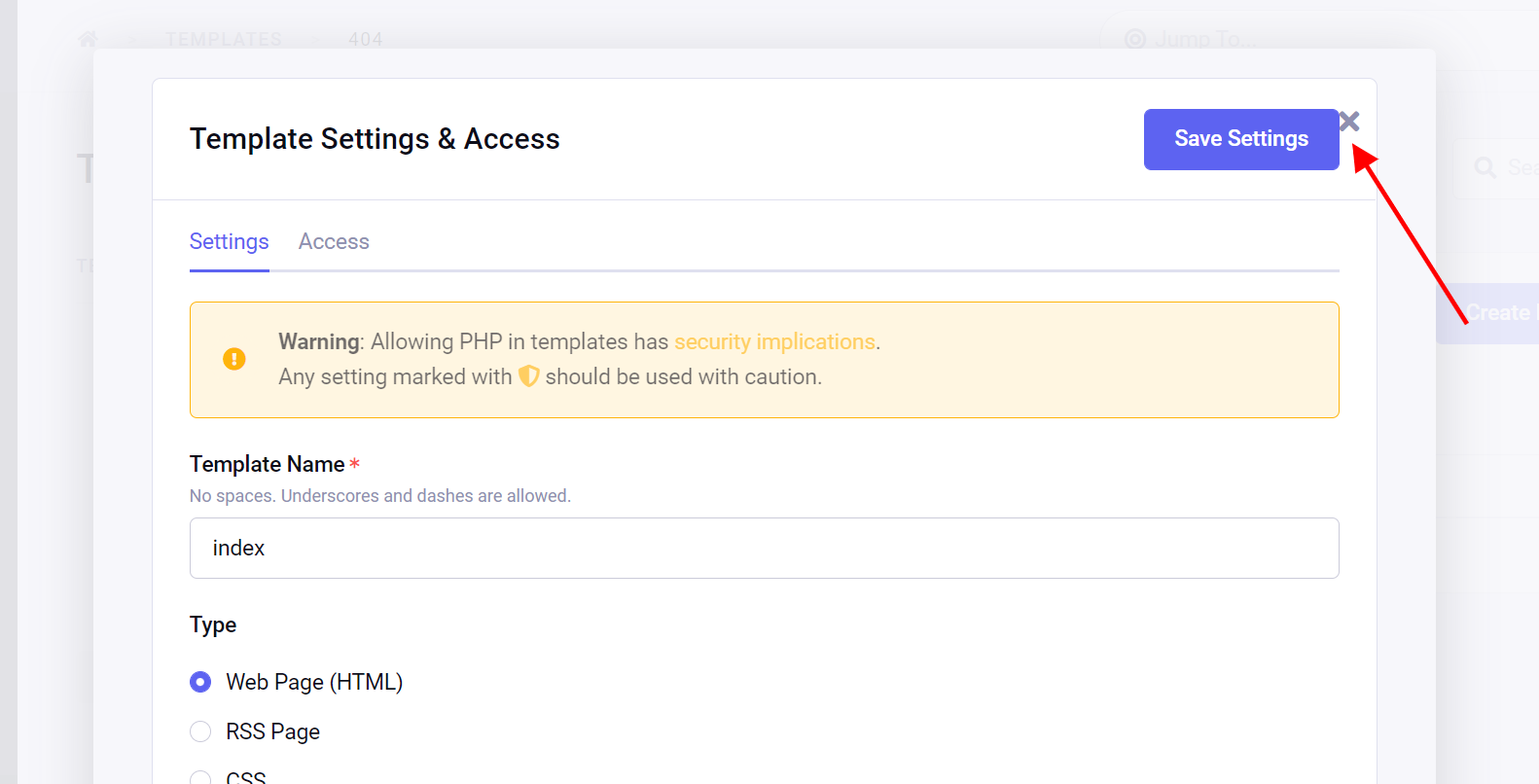 Template settings modal window close button can not be pressed · Issue #1689 · ExpressionEngine ...
