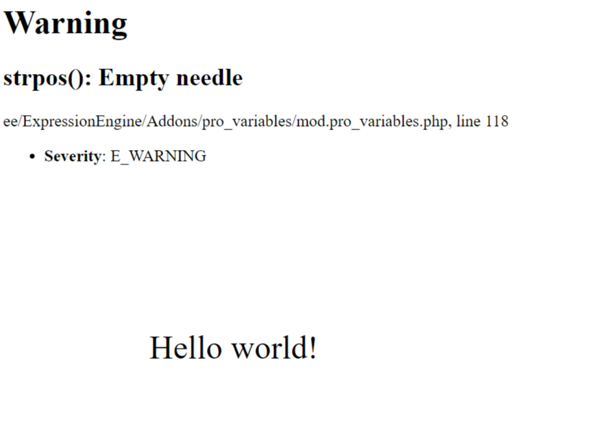 Getting warnings when using Pro Variables · Issue #2340 · ExpressionEngine/ExpressionEngine · GitHub