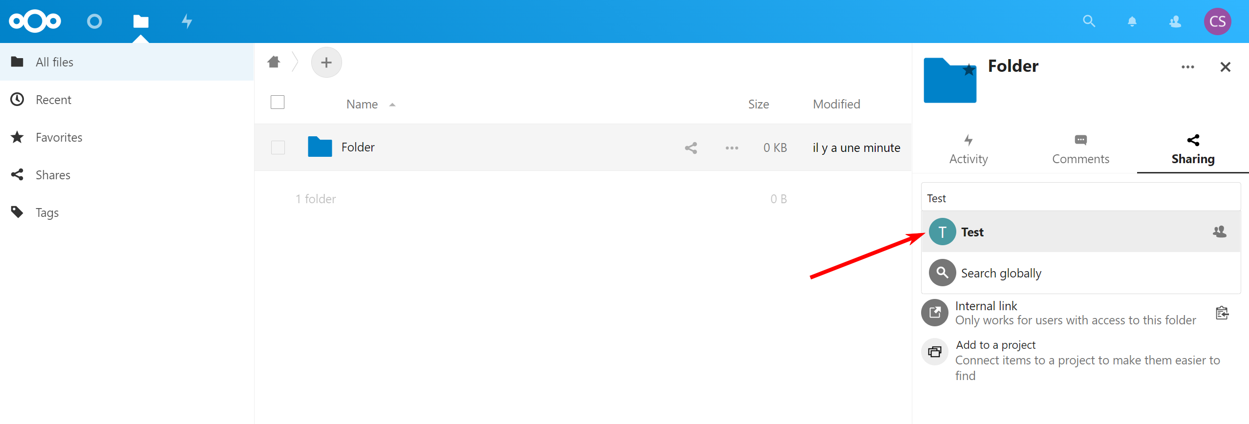 there's no options to share a folder to a group · Issue #24933 ...
