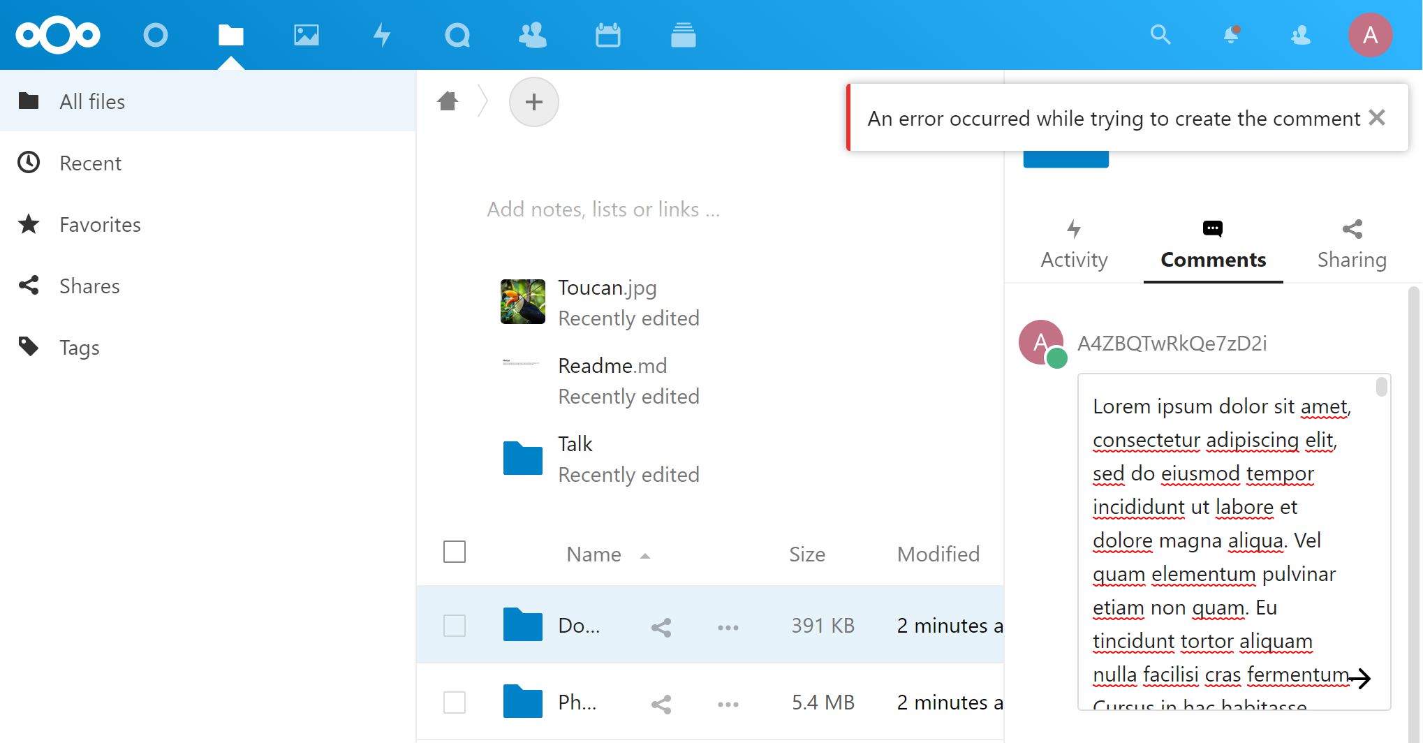 [Bug]: Comments limited to 1000 chars · Issue #31495 · nextcloud/server ...