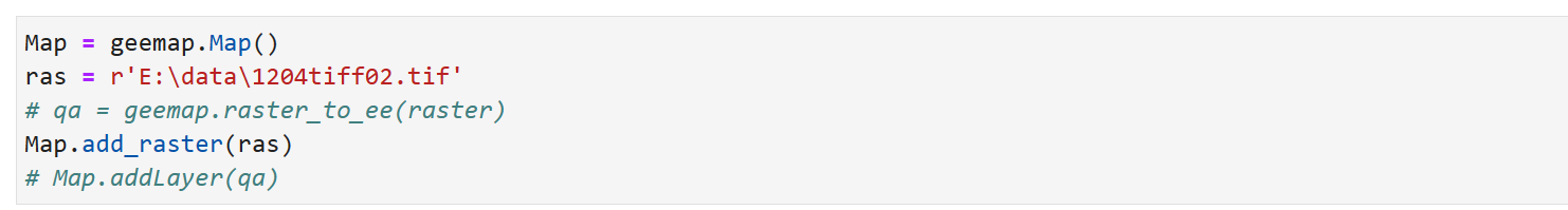 add local raster data to gee · gee-community geemap · Discussion #1415 · GitHub