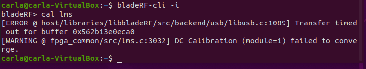 I can't generate a DC Offset table with the bladeRF · Issue #897 · Nuand/bladeRF · GitHub