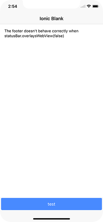 Setting Statusbaroverlayswebviewfalse Breaks The Ion Footer On All Iphone Models On 37 