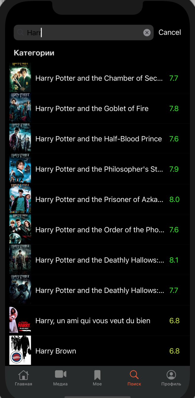 GitHub - IlyaKizim/KinopoiskApp: Clone Kinopoisk App
