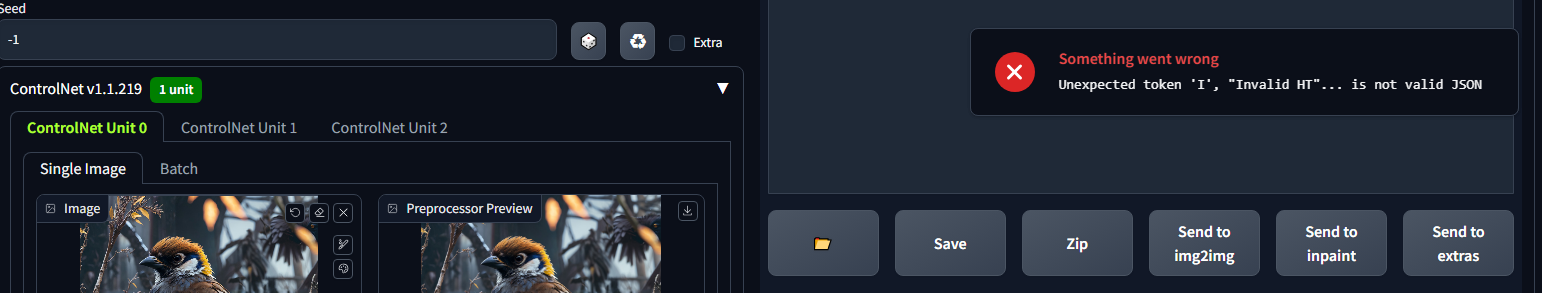 [Bug]: The controlNet is not working anymore. · Issue #1569 · Mikubill/sd-webui-controlnet · GitHub