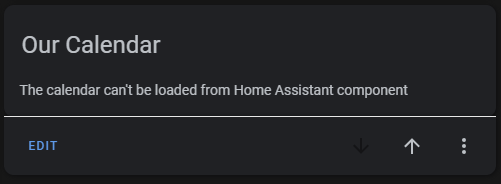 The calendar can't be loaded from Home Assistant component · Issue #233 ...