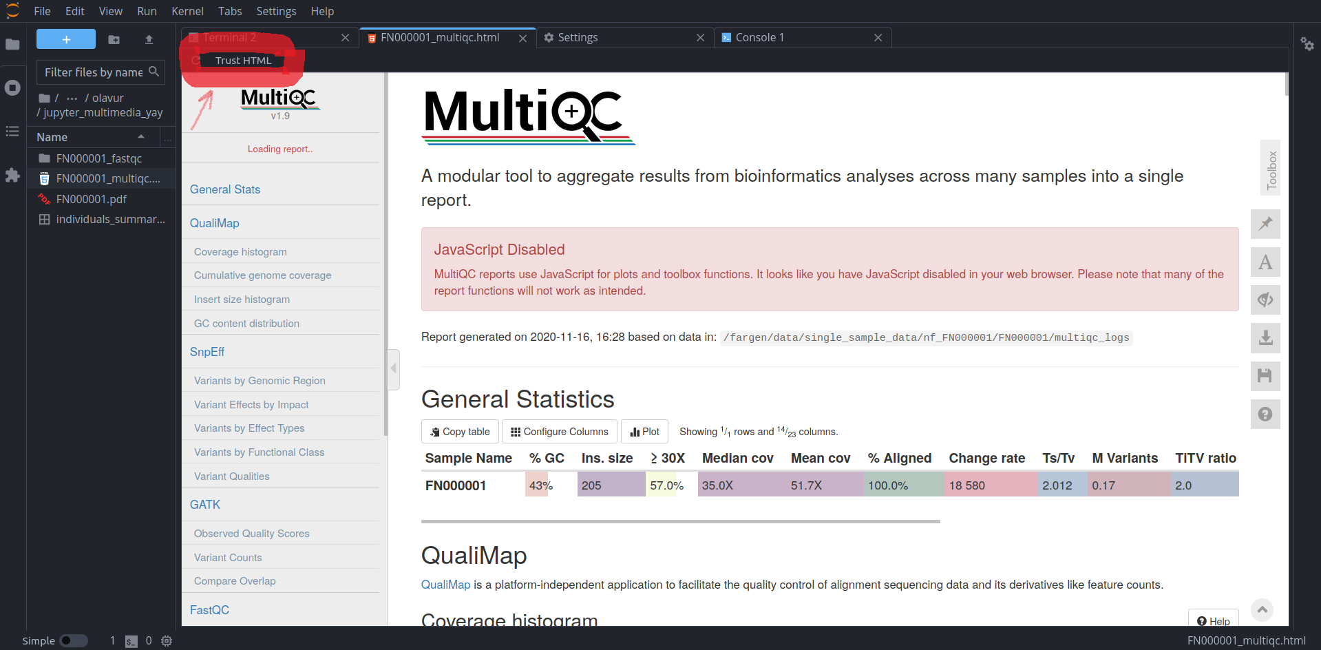 Javascript Disabled In Html Viewer Broken Elements In Html File · Issue 9738 · Jupyterlab