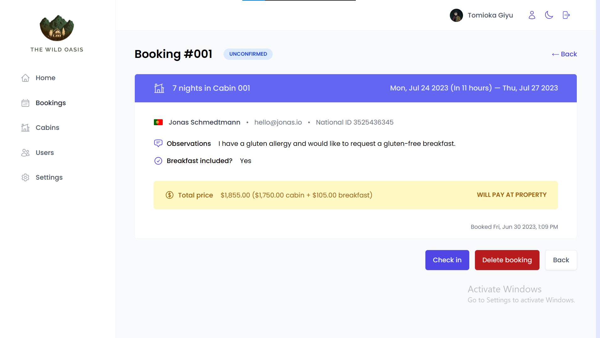 GitHub - sudeepmahato16/the-wild-oasis: An internal hotel management system allows employees to ...