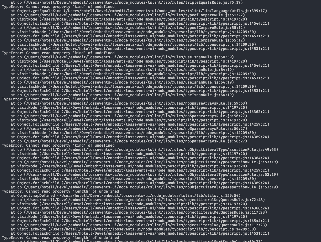 tslint is going crazy when installed via yarn 1.1.0 · Issue #3277 · palantir/tslint · GitHub