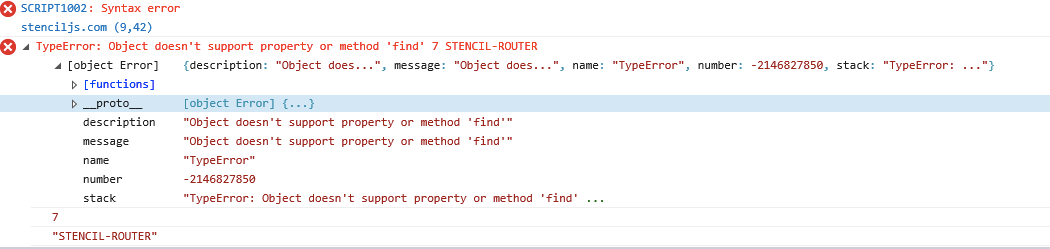 stencil doesn't work in IE11 · Issue #356 · stenciljs/core · GitHub