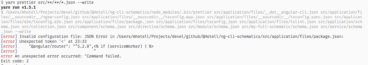 [question] .prettierignore syntax? · Issue #2964 · prettier/prettier · GitHub