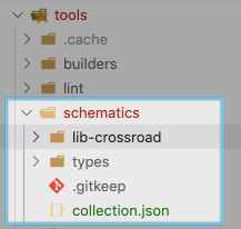 Collection.json/workspace-schematics.json missing from tools/schematics ...