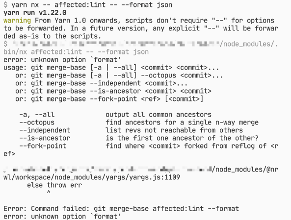Nx Commands Affected Lint Inserts Weird Arguments Doesn T Support Arguments · Issue 2721