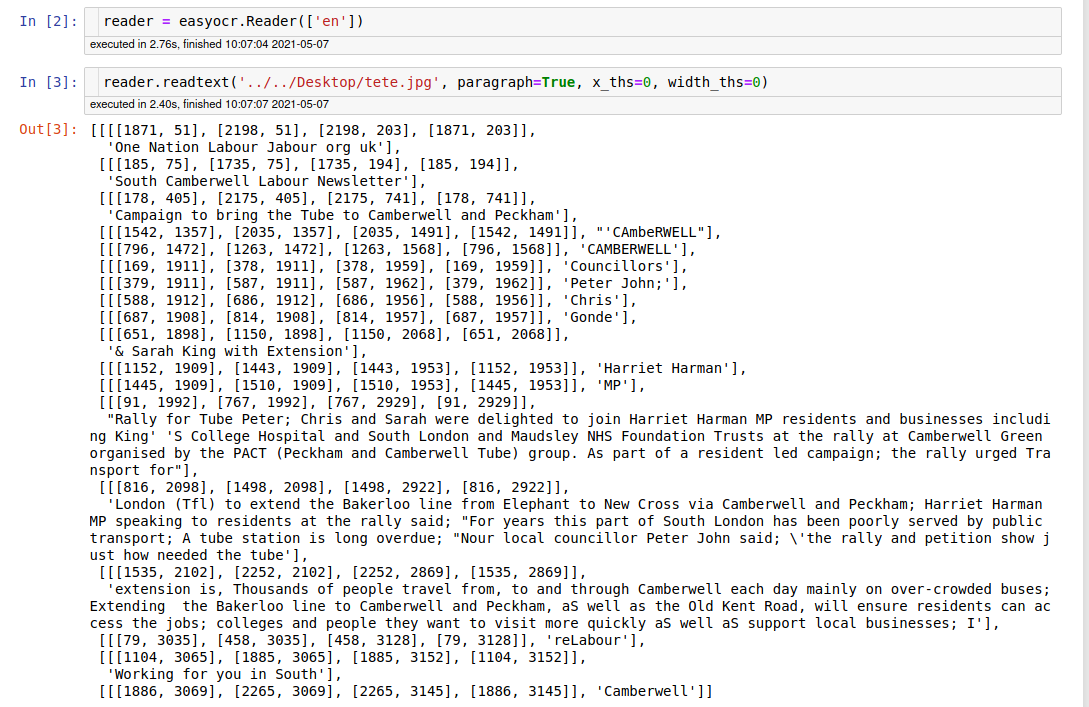 Columns of text are being merged in OCR result. How to read text from columns without merging ...