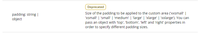 deprecating padding prop from accordion, box, card, dialog, footer & header by Jialecl · Pull ...