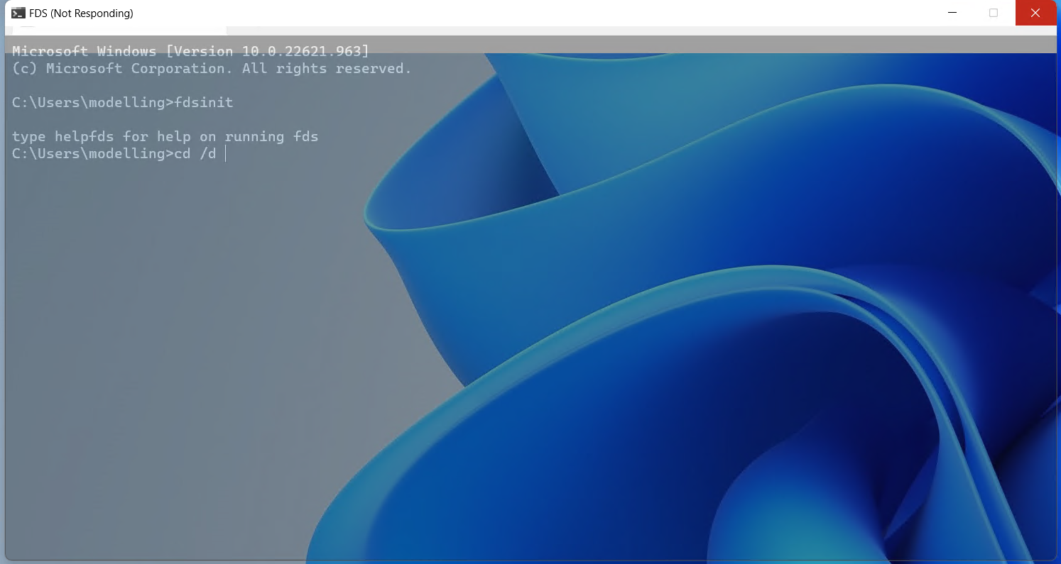 CMDfds Not Responding · Issue #11316 · firemodels/fds · GitHub