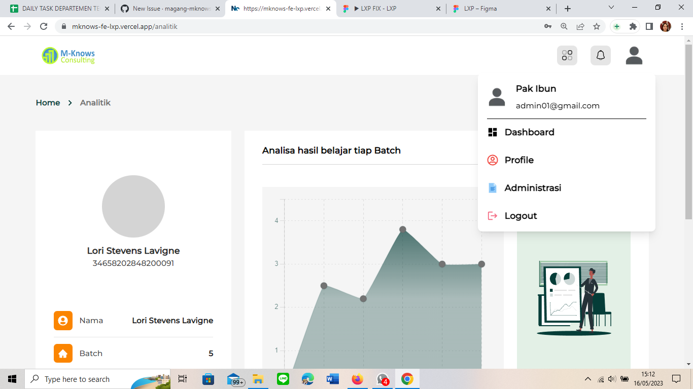 LXP | Bug | Direct untuk keluar dari akunnya tidak kehalaman utama · Issue #316 · magang-mknows ...