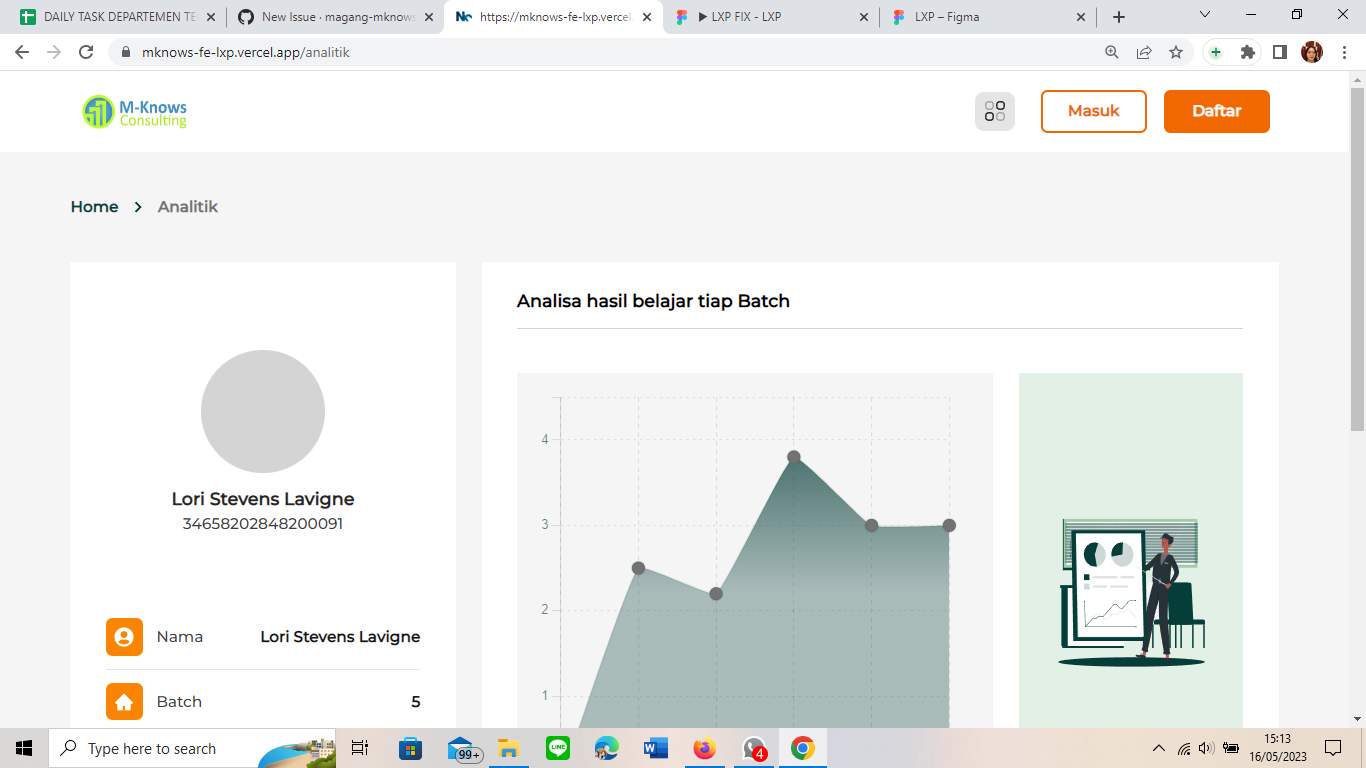 LXP | Bug | Direct untuk keluar dari akunnya tidak kehalaman utama · Issue #316 · magang-mknows ...