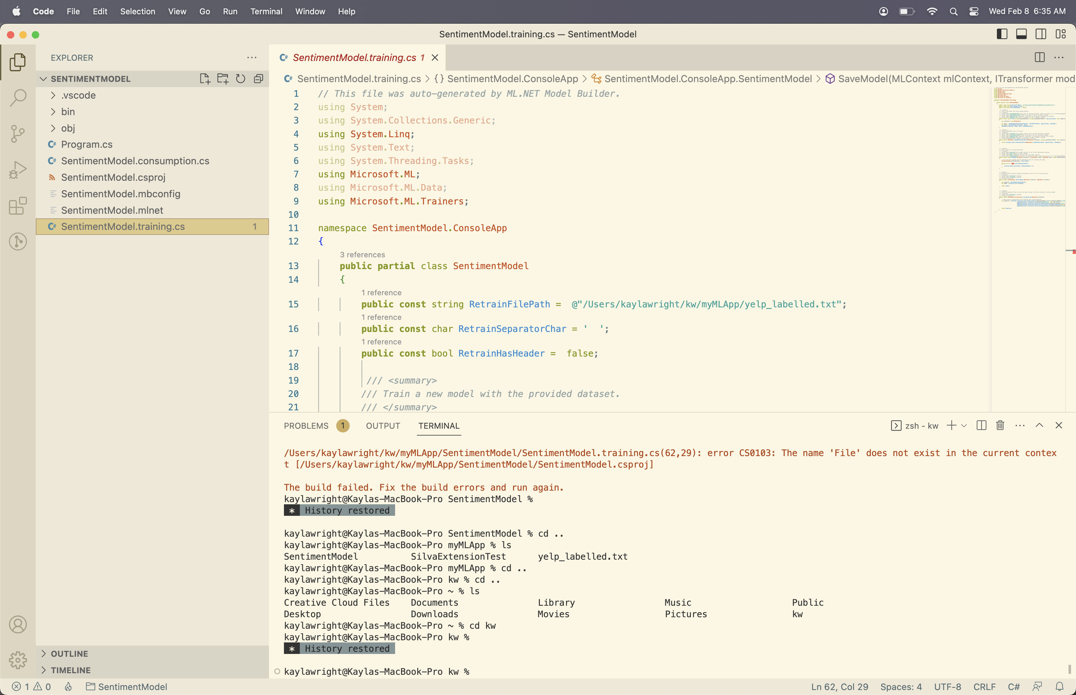 Seems To Be An Issue With The Method Of Saving Files When Using Vs Code On A Mac With X64