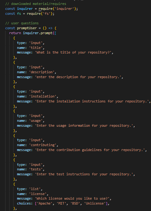 GitHub - DaelenWall/Professional-README-Generator: UConn Bootcamp Chapter 9 Node.js Challenge