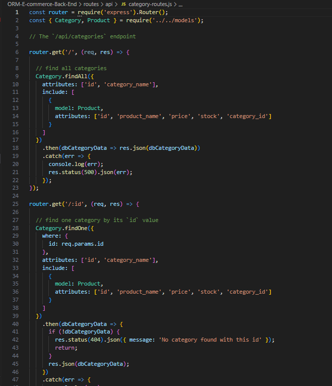 GitHub - DaelenWall/ORM-E-commerce-Back-End: UConn Bootcamp Chapter 9 ORM Challenge