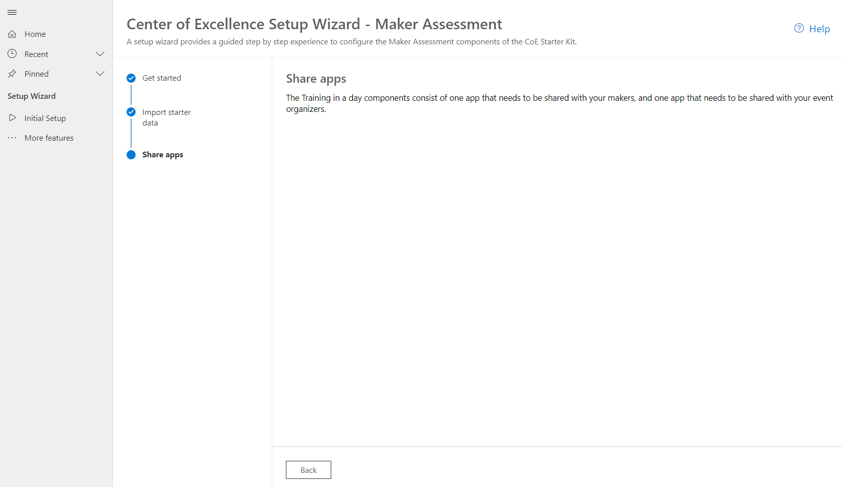 [CoE Starter Kit - BUG] Setup Wizard - Compliance process and Maker assessment show blank space ...