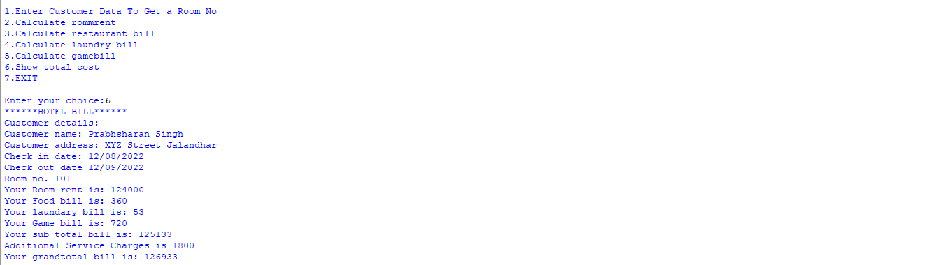 GitHub - prabhsharan1/Hotel-Management-System: Performs all the basic ...