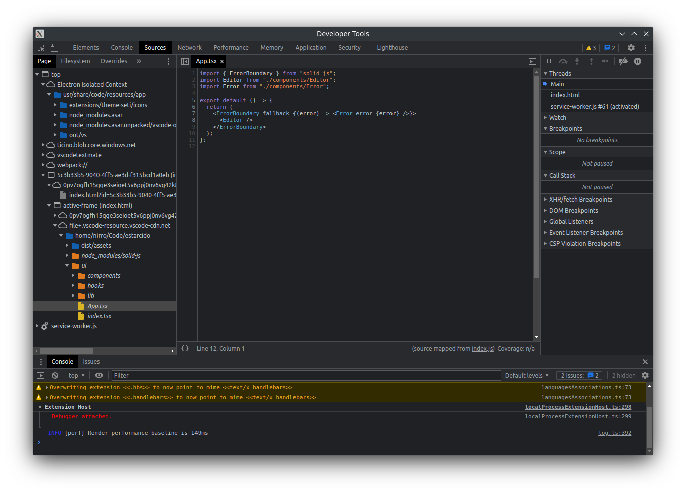 [extension] Failed To Load Sourcemaps · Issue 145184 · Microsoft Vscode · Github