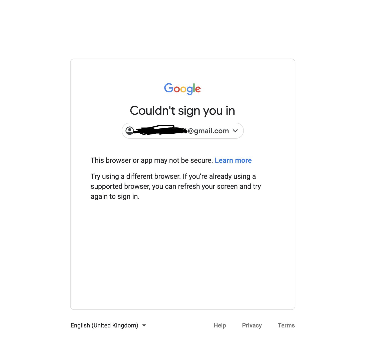 Google - Couldn't sign you in · Issue #187 · drk1wi/Modlishka · GitHub