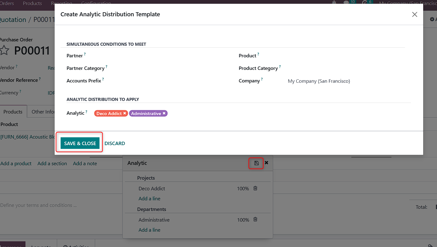 [16.0] analytic_distribution only can be accessed by Technical / Analytic Accounting group ...