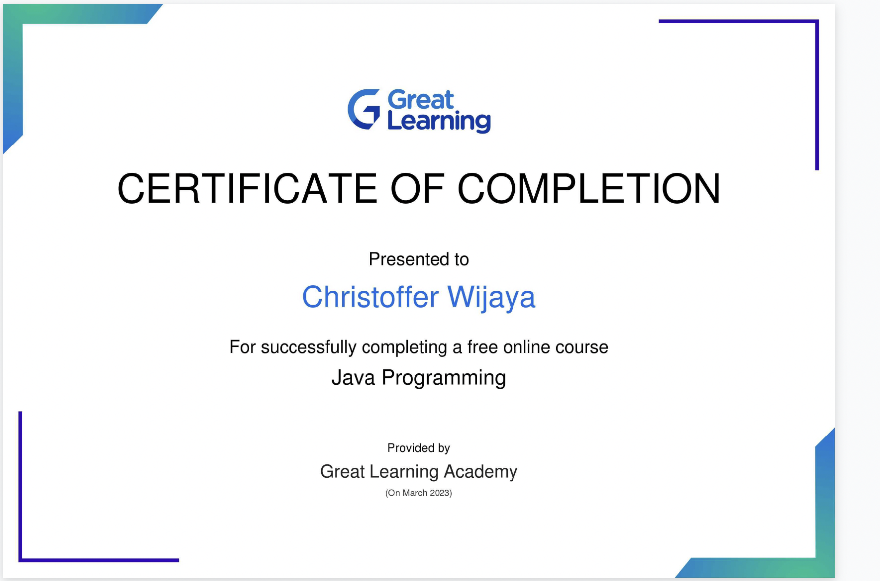 GitHub - RWijaya17/OOP-Certificate