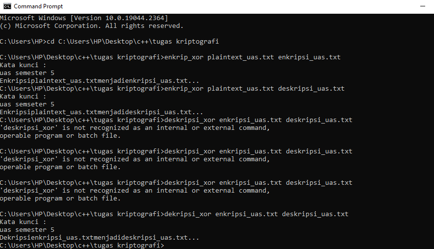 GitHub - harinekapratiwi/UAS-KRIPTOGRAFI: UJIAN AKHIR SEMESTER 5