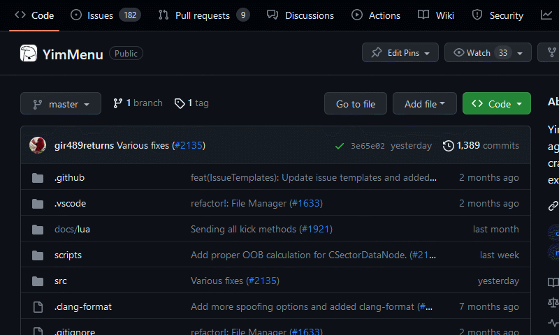 Enable Download Again · Yimmenu Yimmenu · Discussion 2141 · Github 